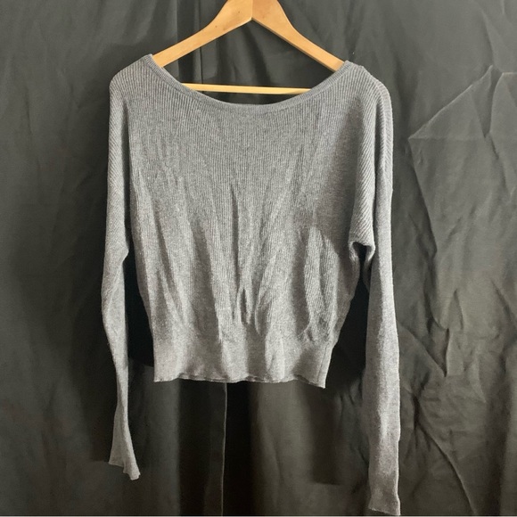 Garage | Sweaters | Garage Grey Ribbed Knit Cropped Sweater | Poshmark
